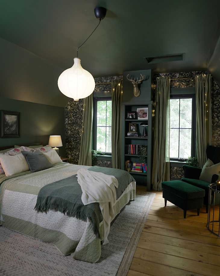 This Bedroom Got a Green Color-Drenched Makeover | Apartment Therapy
