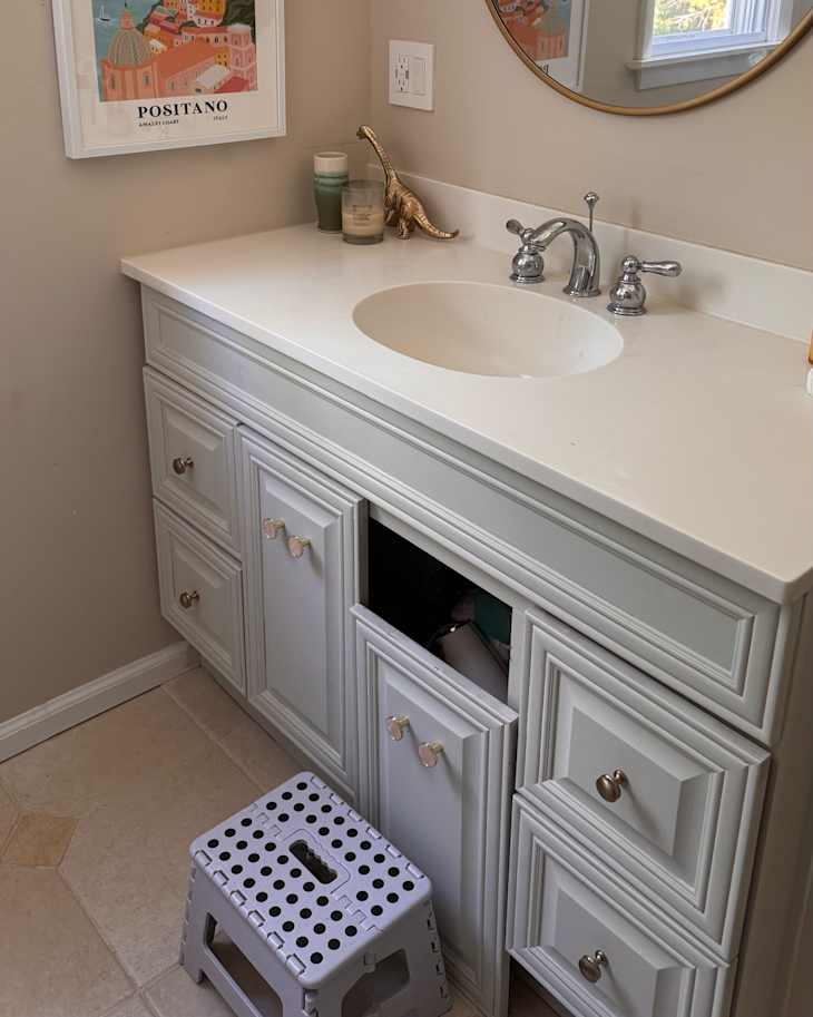 I Gave My Overly Ornate Bathroom a Family-Friendly Makeover | Apartment ...