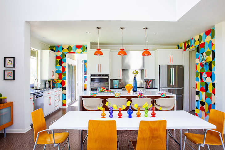 A Brown 2007 Kitchen Gets a Colorful $13K Makeover | Apartment Therapy