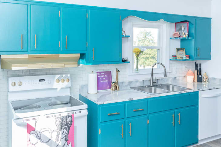 Before & After: A Tired Kitchen Gets an $800 Cheetah Makeover | The Kitchn