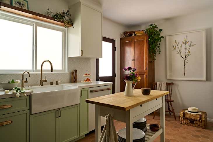 Before & After: Mint Green Cabinets Revive a Dated Kitchen | The Kitchn
