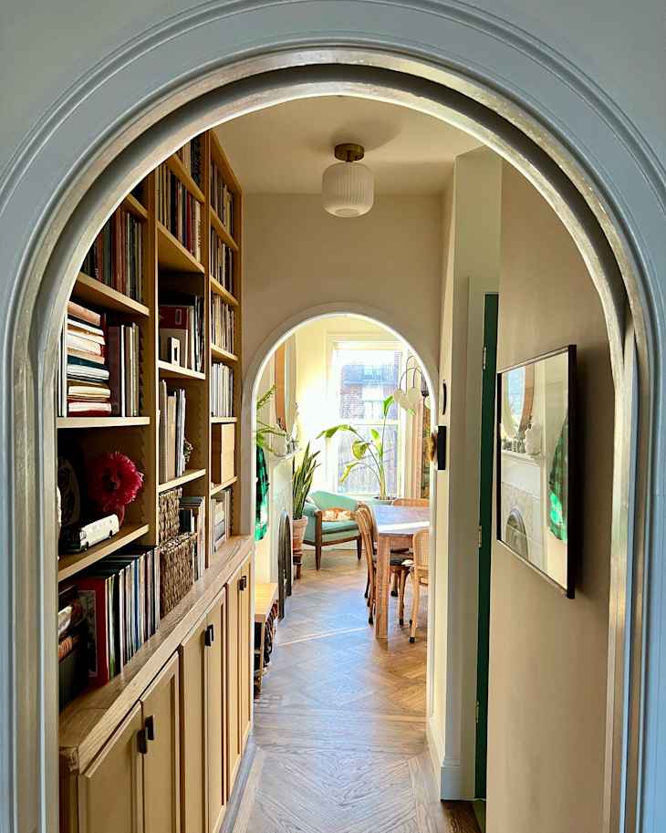 A “Teeny Tiny Hallway” Becomes a Gold Beauty | Apartment Therapy