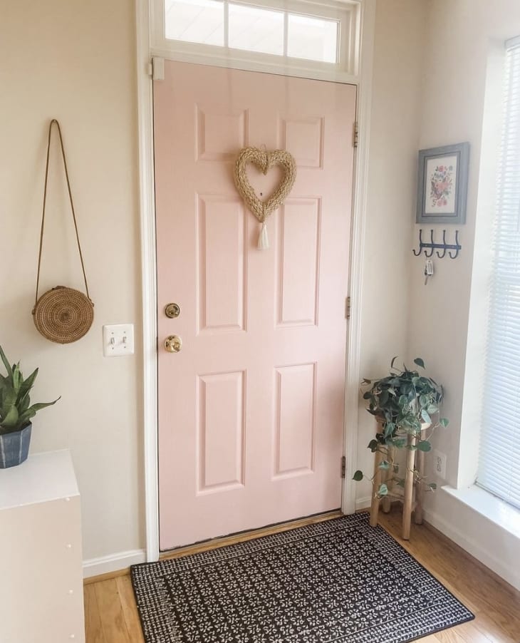DIY Paint Front Door Interior — Why I Love My Pink Front Door ...