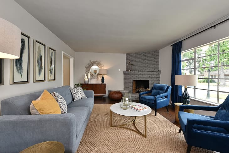 See a Stager's 1950s Living Room Makeover — Using Just Paint | The Kitchn