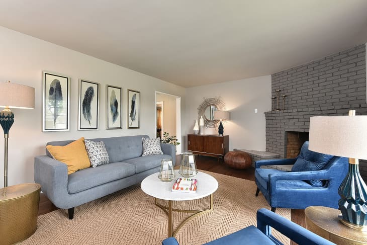 See a Stager's 1950s Living Room Makeover — Using Just Paint | The Kitchn