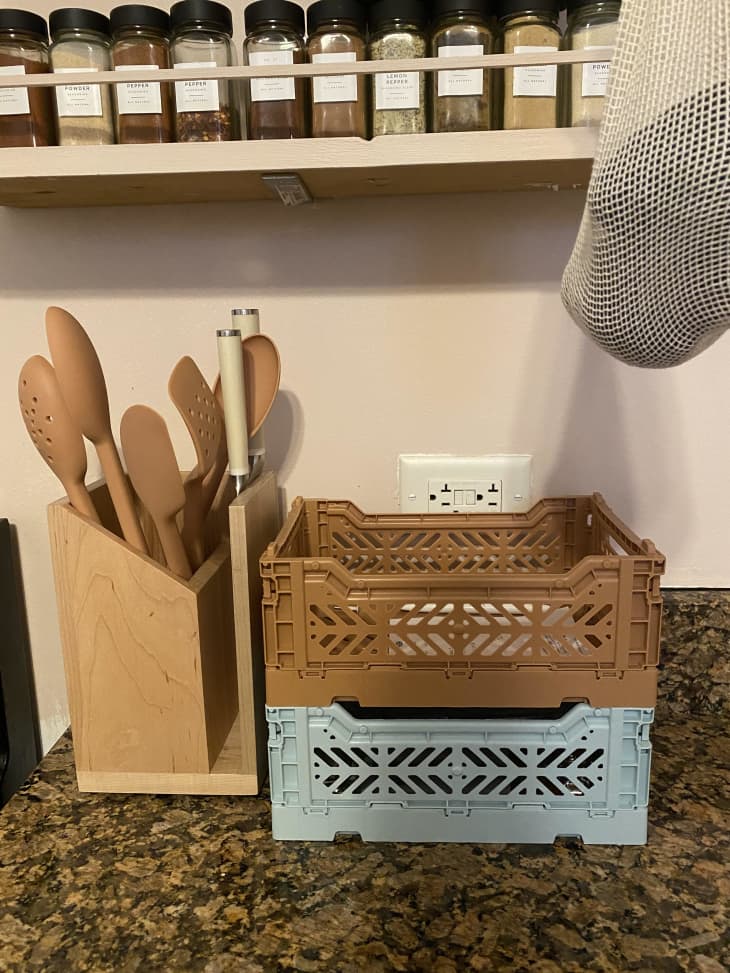 These Colorful Crates Saved My Kitchen From Disarray | Apartment Therapy