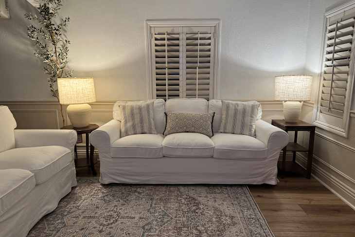 Here’s How a Designer Made My Narrow Living Room Layout Better | The Kitchn