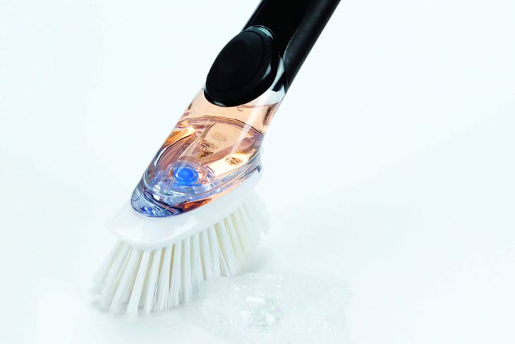 A Genius Shower Cleaning Hack: A Dish Brush | Apartment Therapy