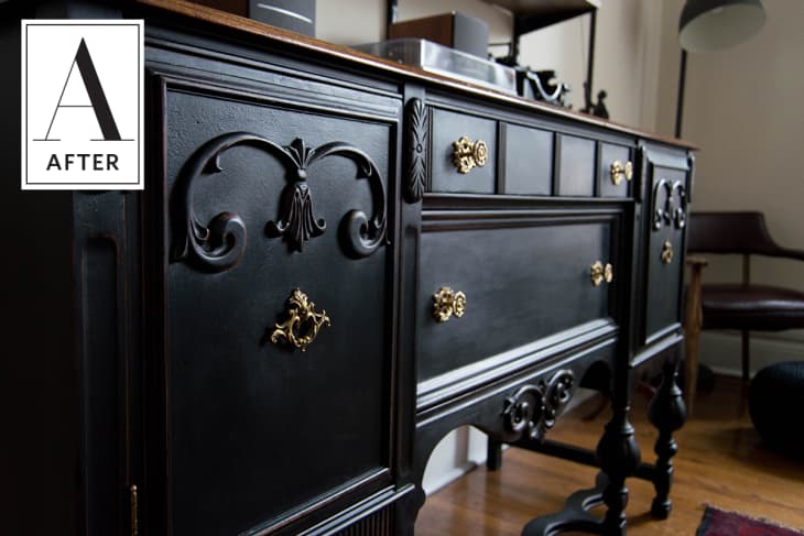 How To Make Over a Vintage Wooden Buffet with Chalk Paint | Apartment ...