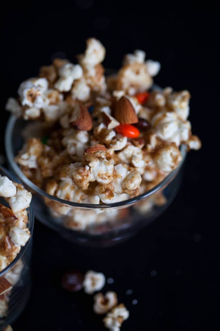 Recipe: Spicy Gooey Almond Popcorn with Chocolate | The Kitchn