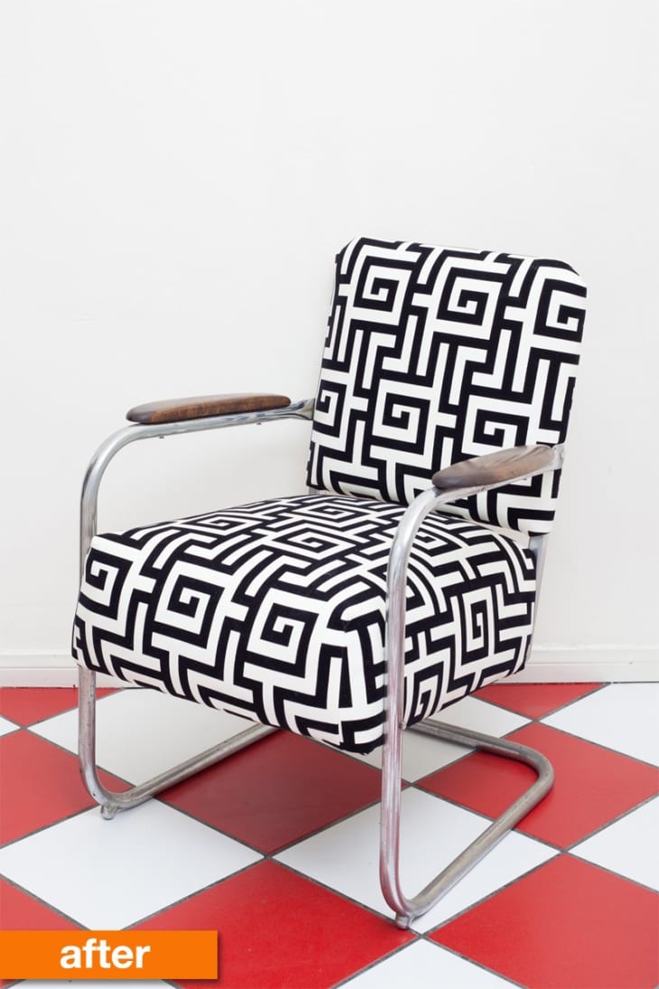Before & After: A 1930s Accent Chair Gets a Patterned Pick-me-up ...