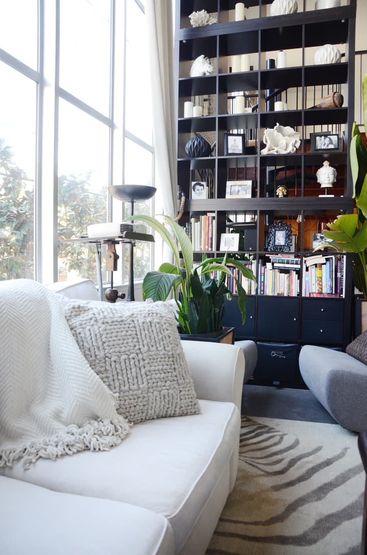 An IKEA Hack of Epic Heights: A Sky-High Stacked Bookcase from KALLAX ...