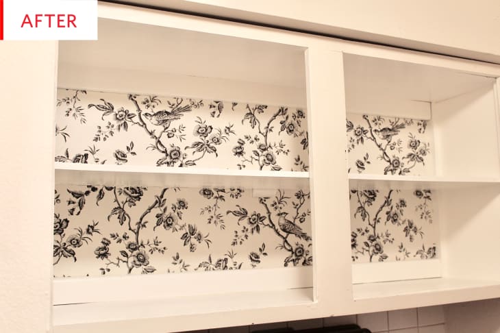 Painted Kitchen Cabinets With Wallpaper Project Photos | Apartment Therapy