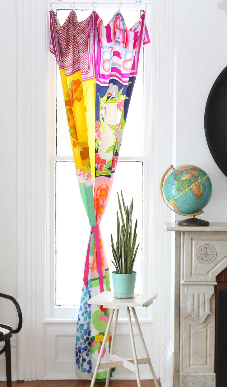 How To Make Curtains from Vintage Scarves | Apartment Therapy