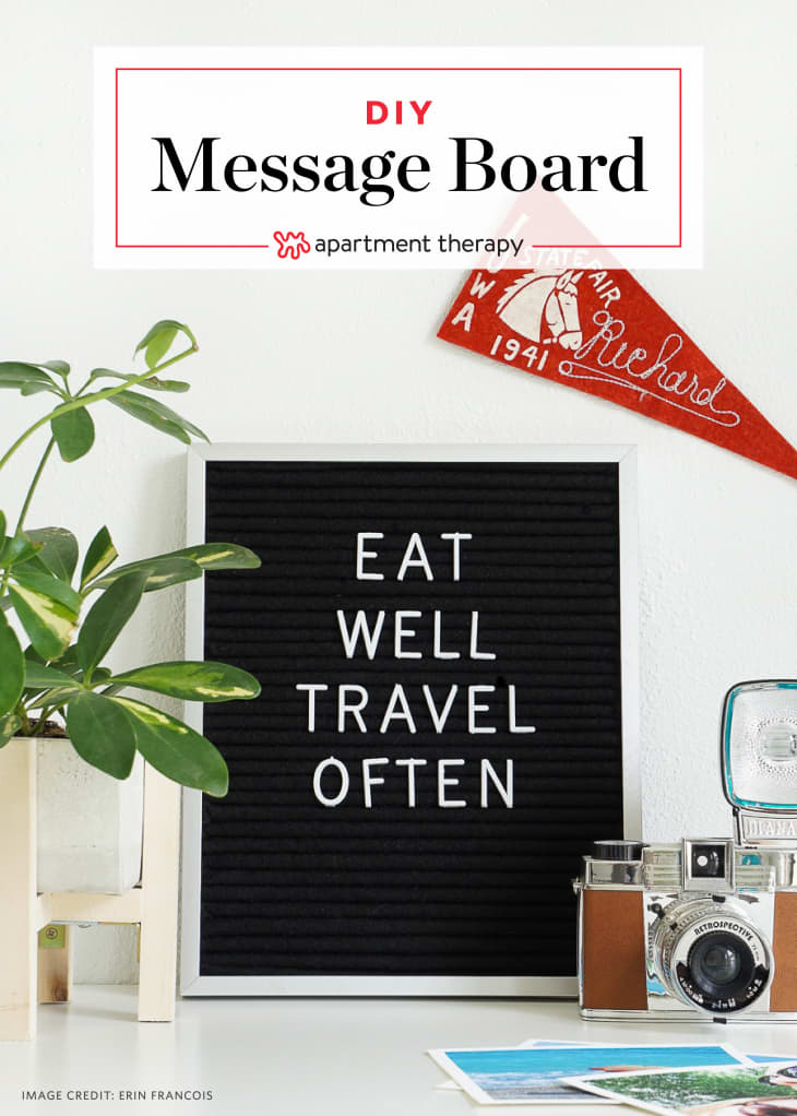 How to Make a DIY Vintage Style Felt Message Board | Apartment Therapy