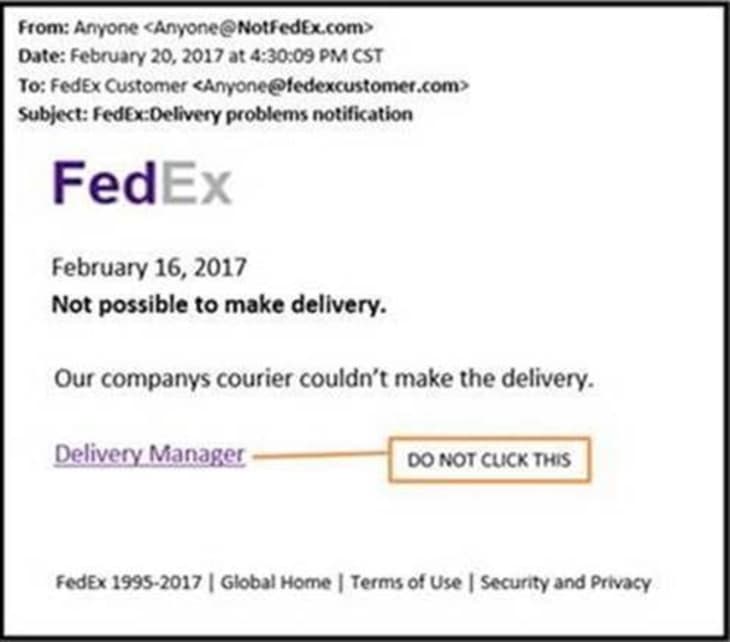 FedEx Scam Fake Delivery Email Virus Information | Apartment Therapy