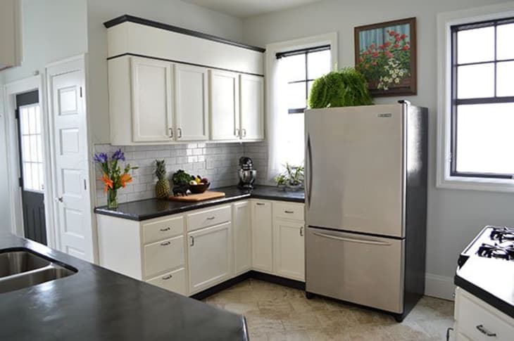 Ideas for Using that Awkward Space Above the Fridge | Apartment Therapy