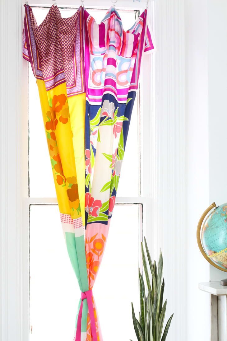 How To Make Curtains from Vintage Scarves | Apartment Therapy