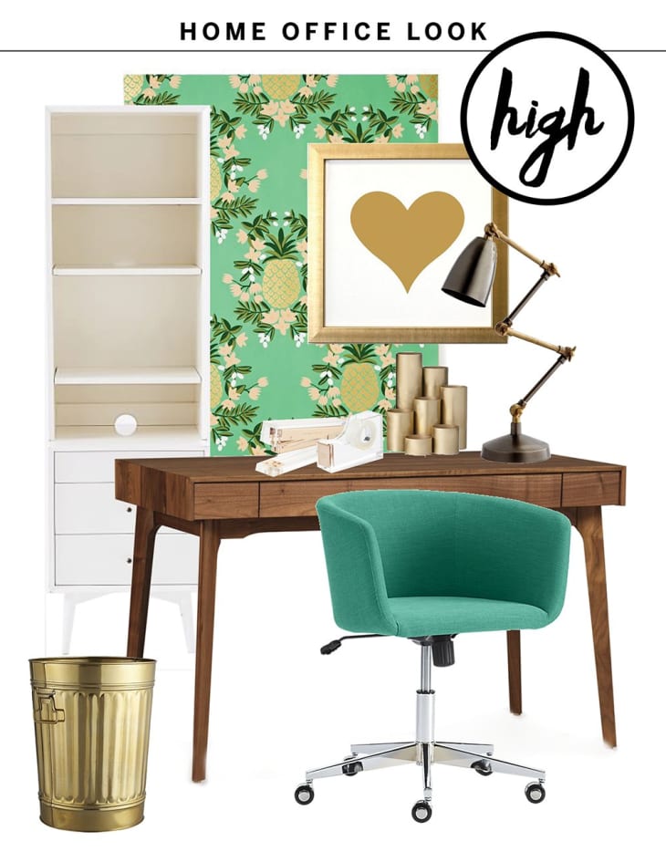 High & Low: One Fresh Home Office Look, Two Budgets | Apartment Therapy