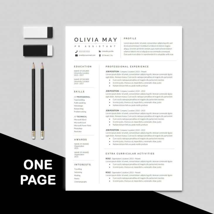 best-etsy-resume-templates-for-sale-10-and-under-apartment-therapy