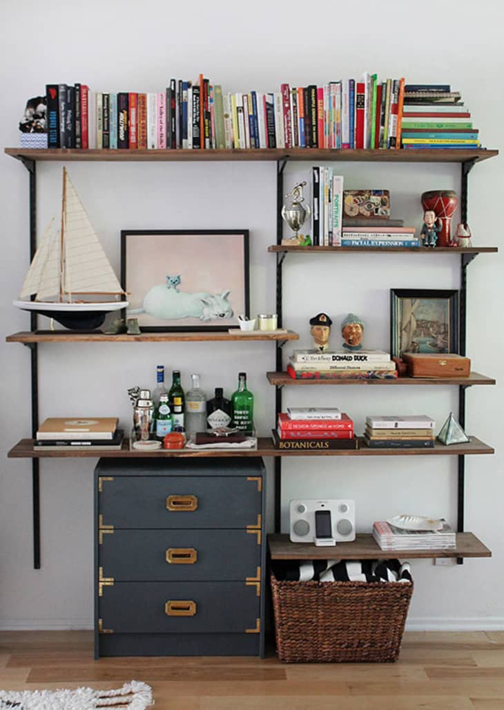 Before & After: Molly’s Custom Fit Wall Mounted Shelving Unit ...