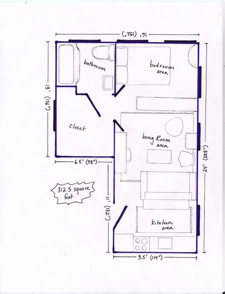 5 Studio Apartment Layouts — Smart Way to Lay Out a Studio | Apartment ...