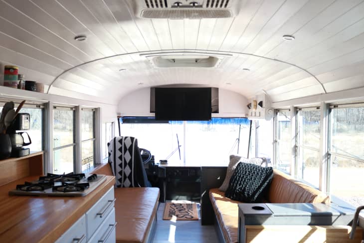 Minimal Converted School Bus Home | Apartment Therapy