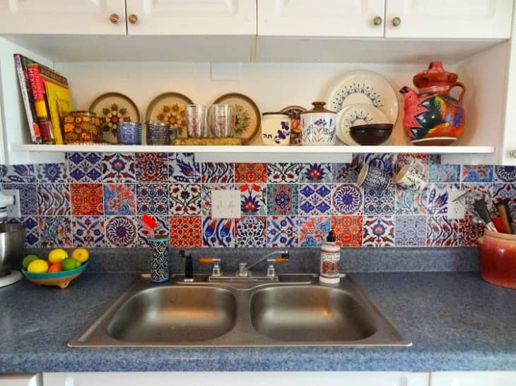9 Temporary Solutions for an Ugly (or Just Plain Boring) Backsplash ...