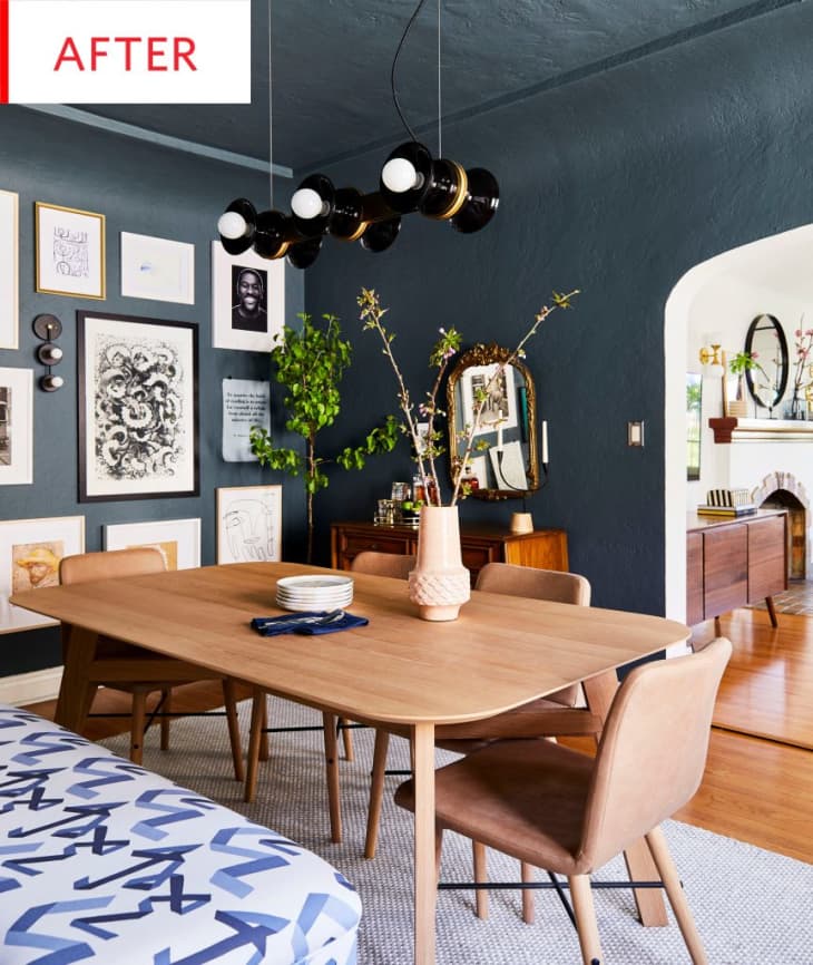 Before and After: This 1920s Dining Room Got a Smart and Moody Makeover ...