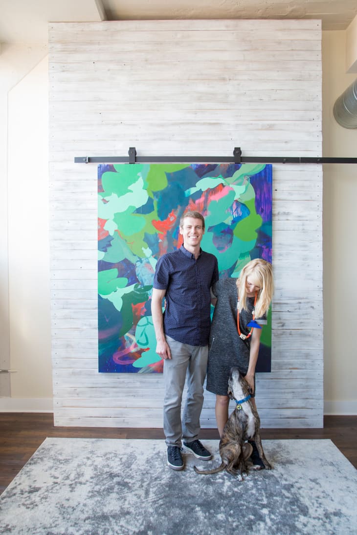 How To Make a TV-Hiding Sliding Art Accent Wall | Apartment Therapy