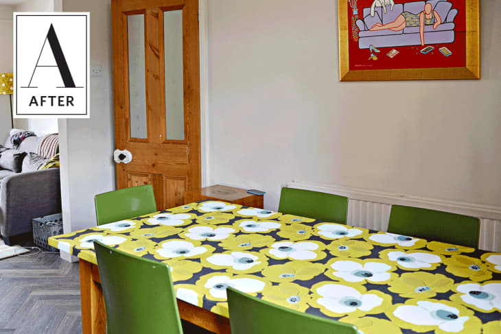 Before & After: Wallpaper Transforms a Tired Table | Apartment Therapy