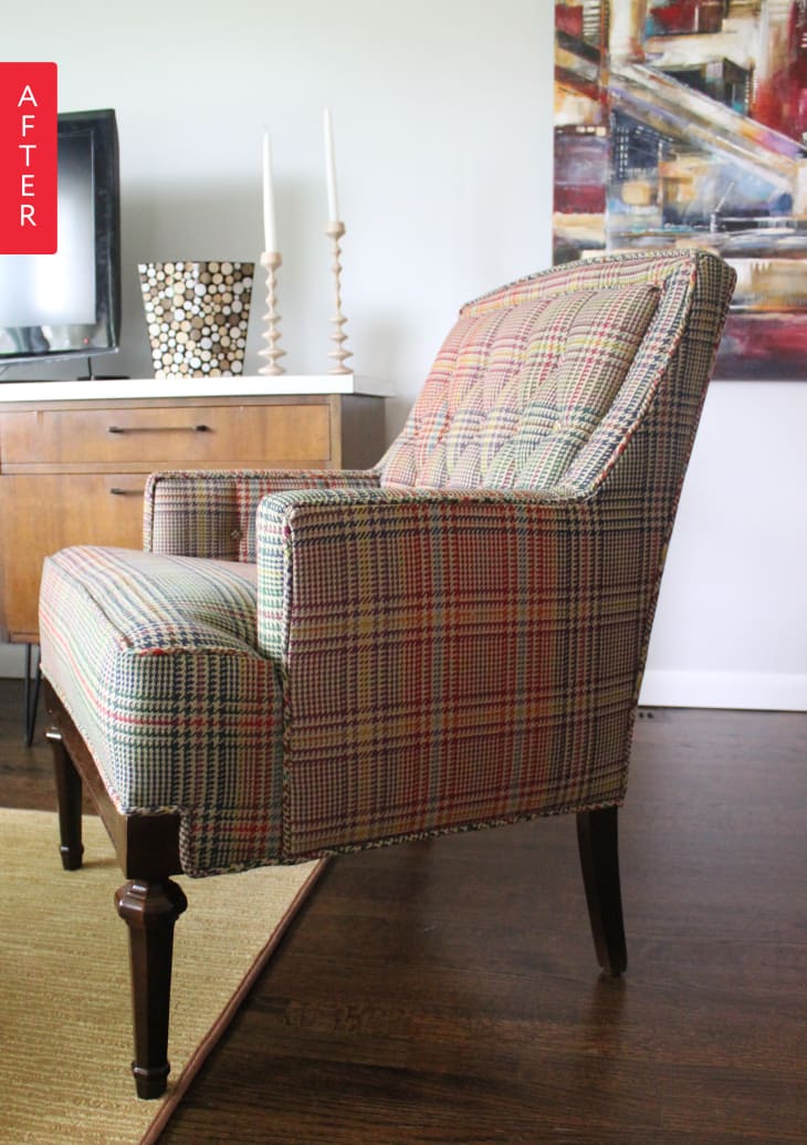 Before & After: Grandma’s Chair Waits for the Right Fabric | Apartment ...