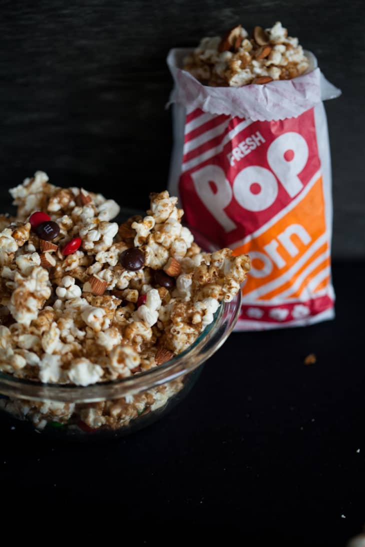 Recipe: Spicy Gooey Almond Popcorn with Chocolate | The Kitchn