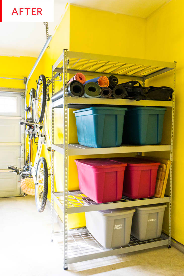 A Bright Yellow DIY Garage Makeover | Cubby