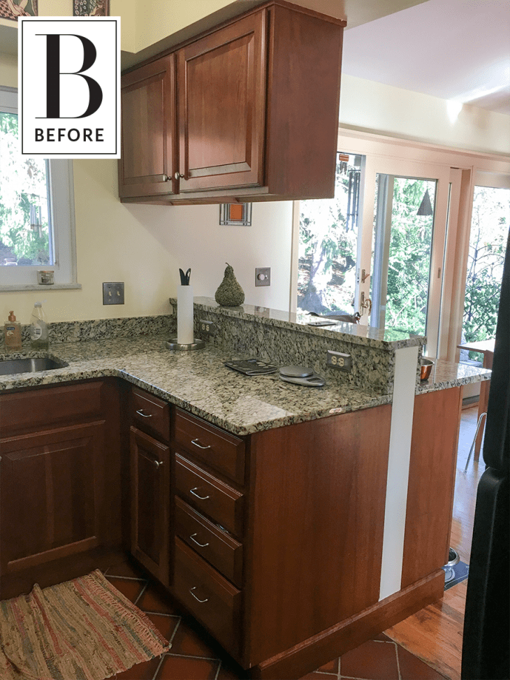 Before & After: A Small Kitchen Gets a Custom Look with Stock Cabinetry ...