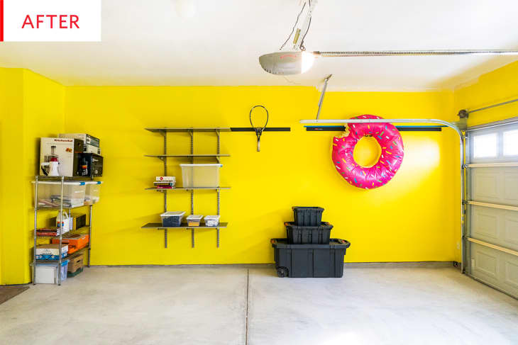 A Bright Yellow DIY Garage Makeover | Cubby