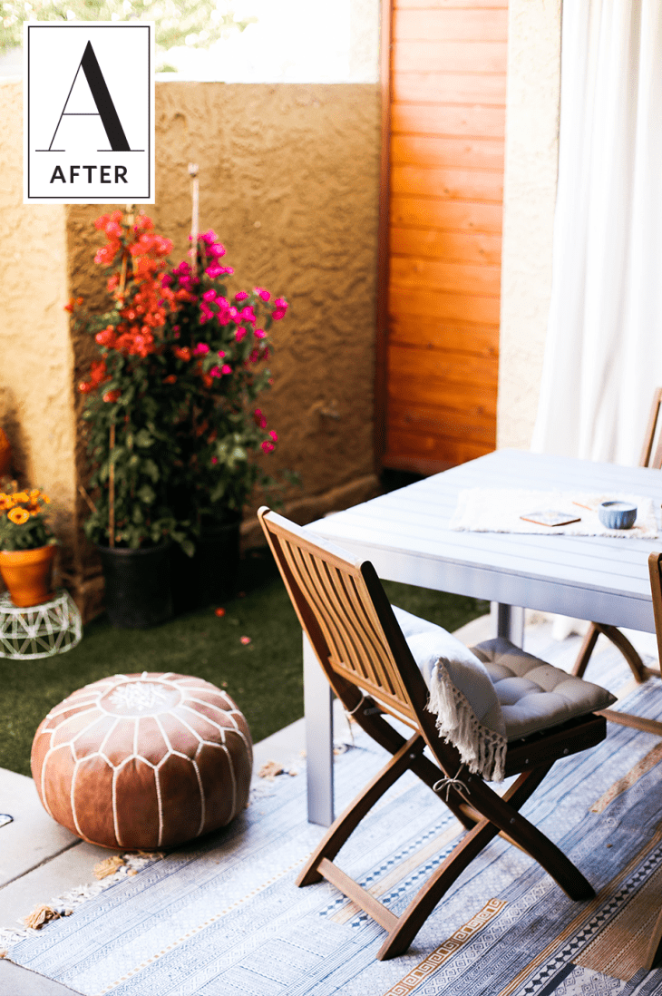 Before & After: A Budget- and Renter-Friendly Patio Makeover ...