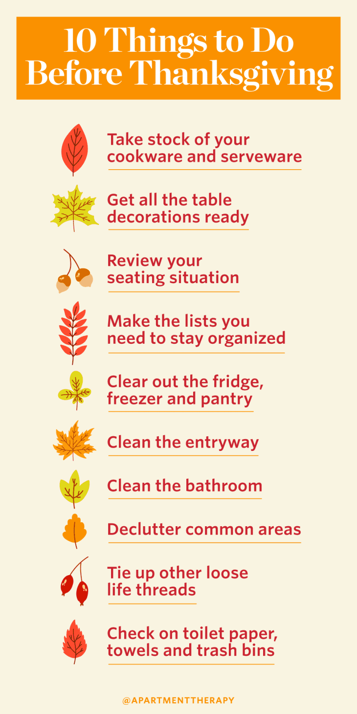10-Day Checklist for Planning and Prepping Thanksgiving | Apartment Therapy