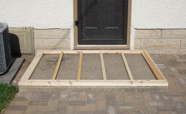 How To Build a Deck Over Ugly Cement Stoop Steps | Apartment Therapy