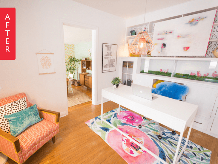 Before & After: Outdated Home Office Turned Inspiring Modern Workspace ...