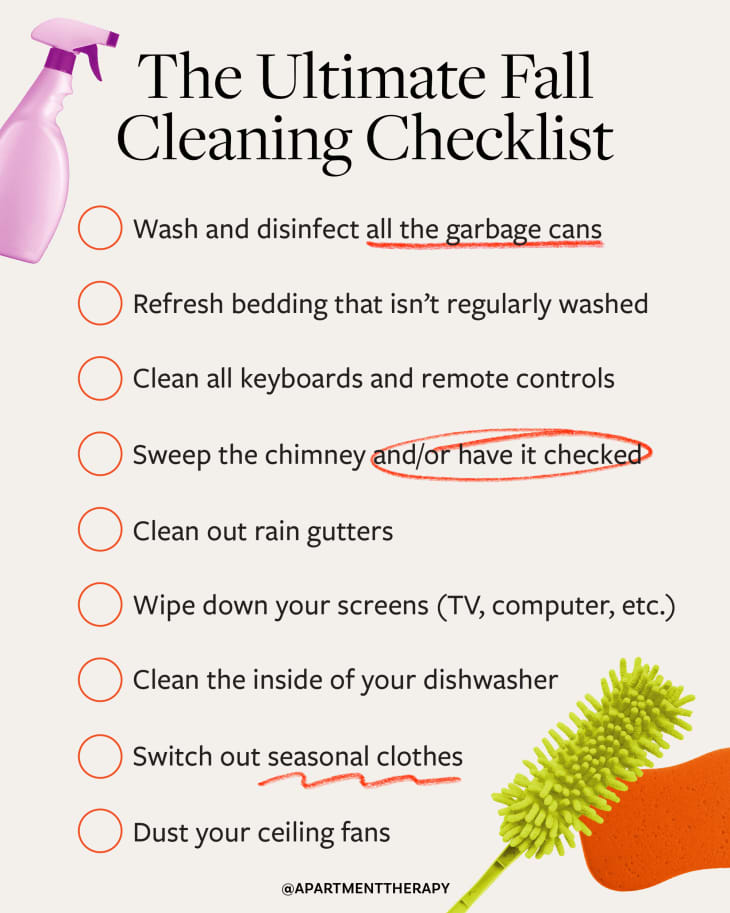 The Ultimate Fall Deep Cleaning Checklist | Apartment Therapy