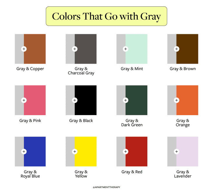 The Best Colors That Go with Gray | Apartment Therapy