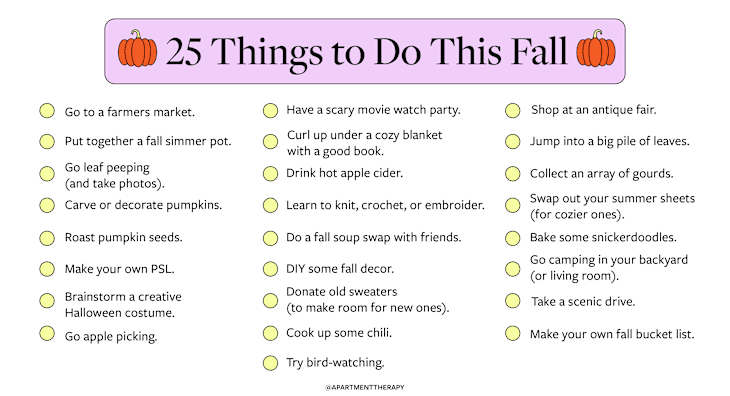 52 Cheap or Free Things to Do in the Fall | Apartment Therapy