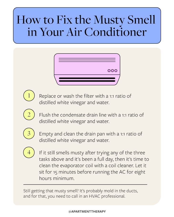AC Smelling Musty? Here’s How to Fix Your Air Conditioner | Apartment Therapy