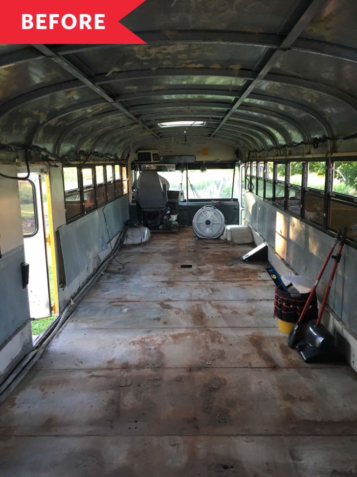Before and After: A Standard School Bus Gets a Stylish New Life as a ...