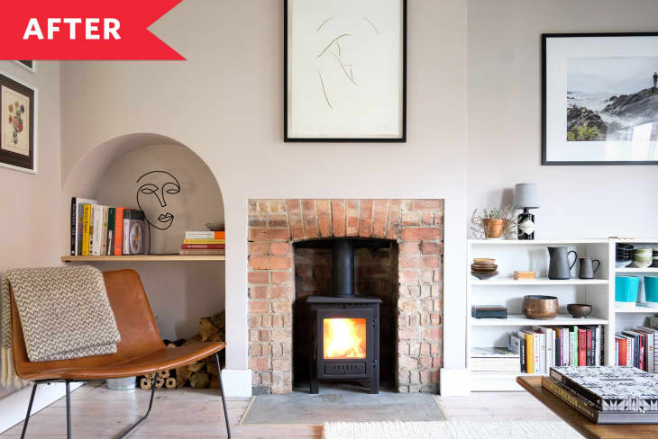 Before and After: An Old-Fashioned, Frumpy Living Room Goes Modern and ...