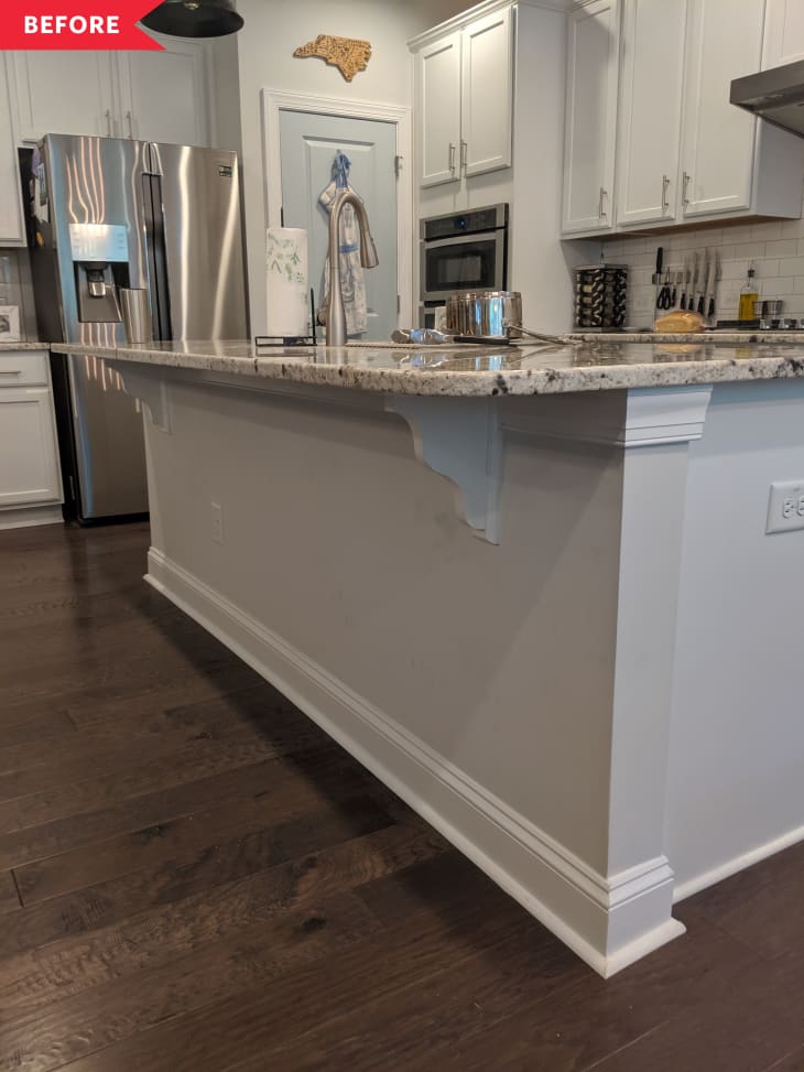 Island Budget Redo - Easy Builder-Grade Kitchen Island Redo on a Budget ...