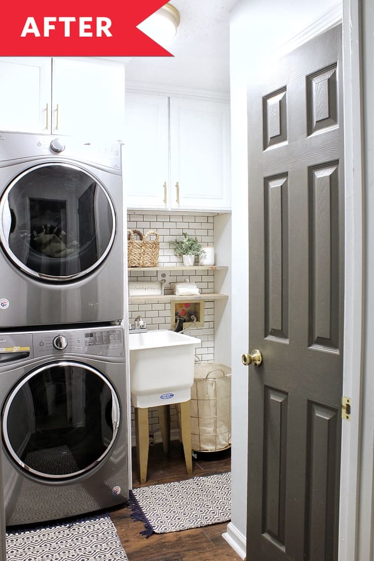 Laundry Room Redo DIY Custom Built Ins Apartment Therapy