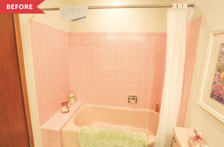 Vintage Pink Tile Bathroom Refresh | Apartment Therapy