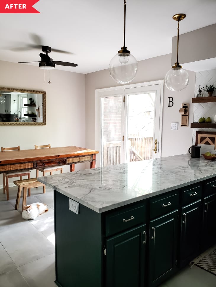 White and Green Kitchen Redo | Apartment Therapy